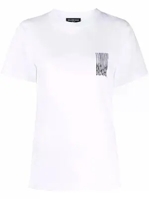 Balenciaga Barcode-print T-shirt - White