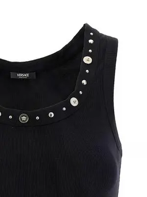 Versace Medusa-plaque Studded Tank Top