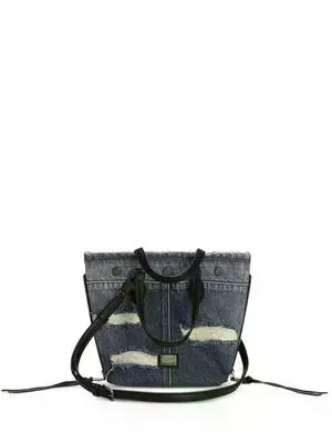 Dolce & Gabbana Atene Distressed Tote Bag - Blue