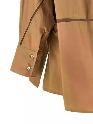 Fabiana Filippi Tulle Diamond-thread Shirt - Brown