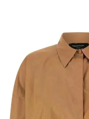 Fabiana Filippi Tulle Diamond-thread Shirt - Brown