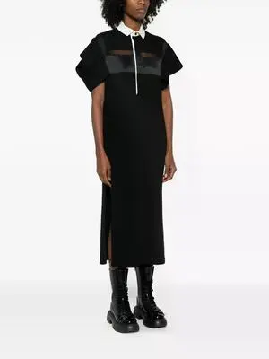 Sacai Polo-collar Midi Dress