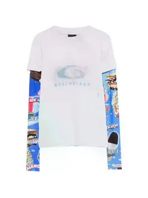 Balenciaga Logo-detail Long-sleeve Top