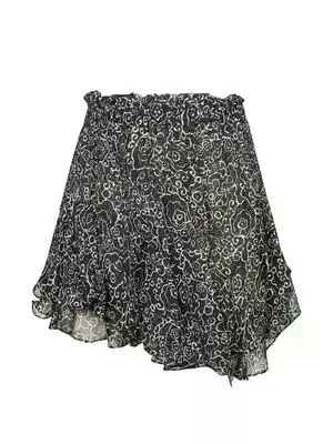 MARANT ETOILE Floral Print Ruffled Shorts