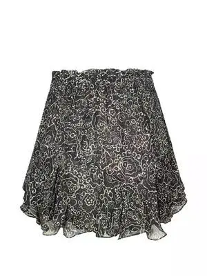 MARANT ETOILE Floral Print Ruffled Shorts