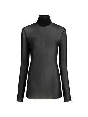 Khaite Roll-neck Long-sleeve Top - Black
