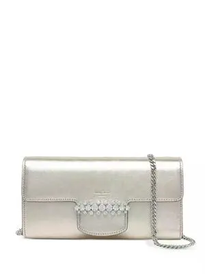 JIMMY CHOO Crystal-embellished Chain Wallet