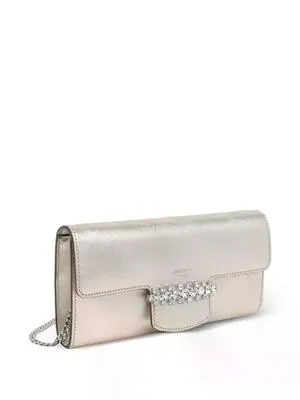 JIMMY CHOO Crystal-embellished Chain Wallet