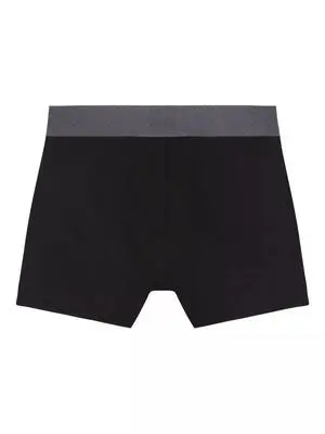 PLACE OF ËLMS Elastic-waist Boxer Shorts - Black