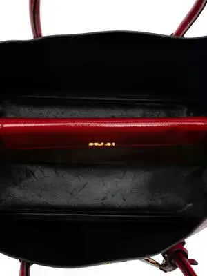Prada Saffiano Vernice Double Satchel
