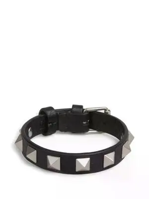 Valentino Garavani Rockstud Leather Bracelet - Black