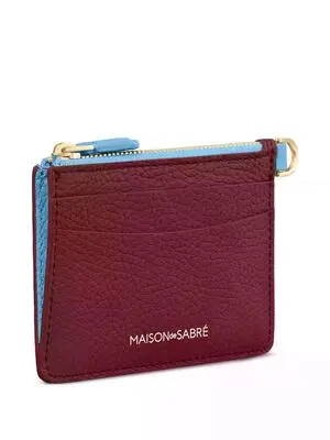 MAISON DE SABRE Zipped Leather Card Holder - Brown