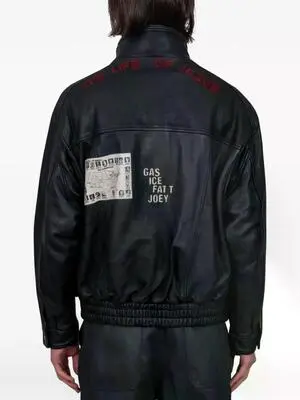 PALY HOLLYWOOD Leather Bomber Jacket