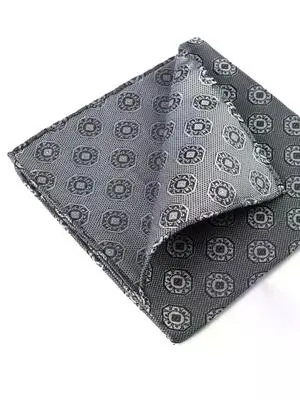 Brunello Cucinelli Medallion-print Silk Pocket Square