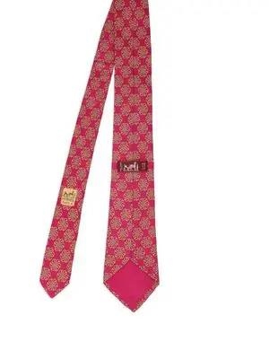 Hermès Flower-print Silk Tie