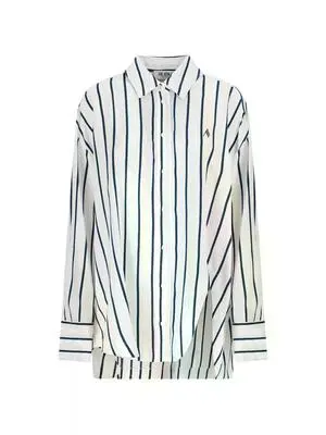 Attico Diana Striped Shirt - White