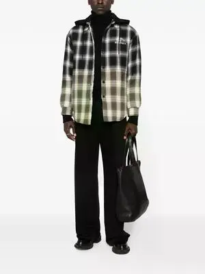 John Richmond Hooded Checked Shirt Jacket