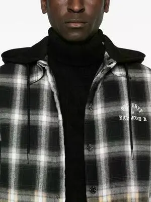 John Richmond Hooded Checked Shirt Jacket