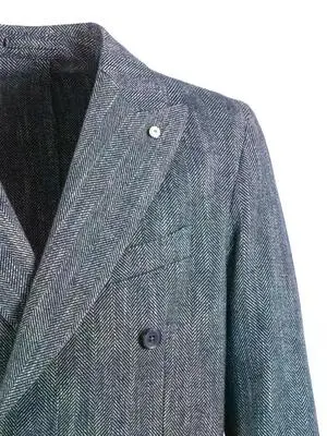 L.B.M. 1911 Herringbone Double-breasted Blazer