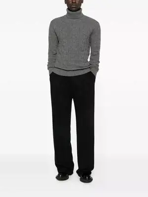 John Richmond Patterned Roll-neck Sweater - Grey