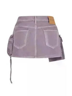 Attico Cargo-pocket Cotton Miniskirt - Grey