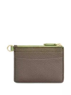 MAISON DE SABRE Zipped Leather Card Holder - Grey