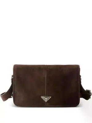 Prada Suede Shoulder Bag - Brown