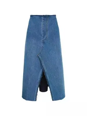 LITKOVSKA Split-front Midi Skirt - Blue