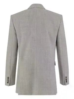 Saint Laurent Double-breasted Peaked-lapels Dinner Jacket - Grey