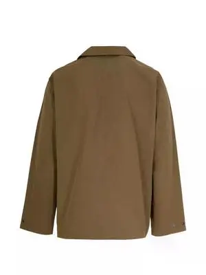 A.p.c. Buttoned Logo Detail Shirt Jacket - Brown