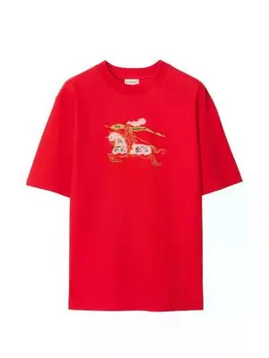 Burberry Embroidered Cotton T-shirt