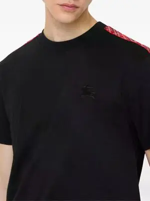 Burberry Check Trim Cotton T-shirt