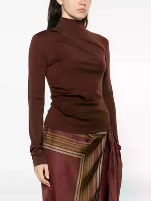 Max Mara Draped Long-sleeve Top