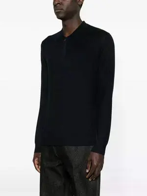 Corneliani Zip Knitted Polo Shirt