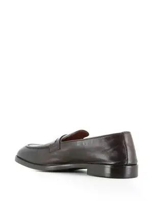 ALEXANDER HOTTO Penny Slot Calf Leather Loafers