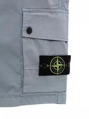 Stone Island Stretch Organic Cotton Twill Cargo Bermuda Shorts