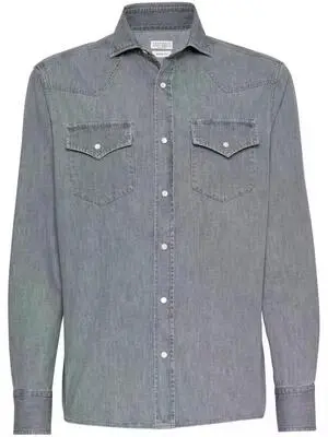 Brunello Cucinelli Western Denim Shirt