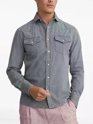 Brunello Cucinelli Western Denim Shirt