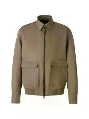 Brioni Patch-detail Zip-up Jacket - Green