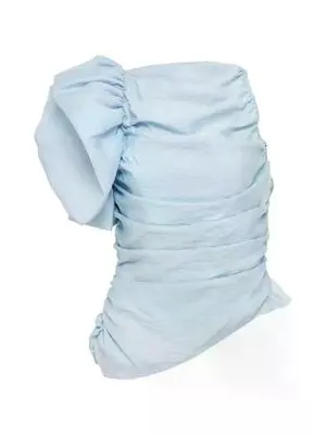 PUSHBUTTON Gathered One-shoulder Top