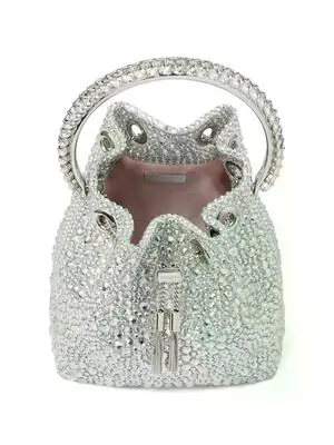 JIMMY CHOO Bon Bon Crystal-embellished Bucket Bag