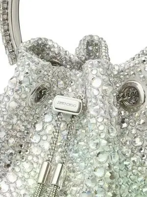 JIMMY CHOO Bon Bon Crystal-embellished Bucket Bag