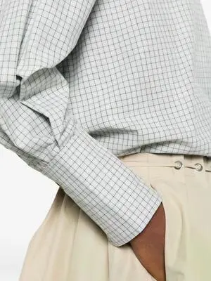 Brandon Maxwell Checkered Boyfriend Shirt
