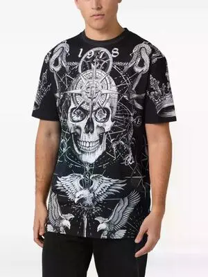 Philipp Plein Round-neck Printed T-shirt - Black