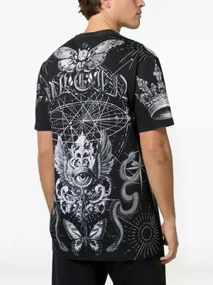 Philipp Plein Round-neck Printed T-shirt - Black