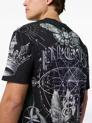 Philipp Plein Round-neck Printed T-shirt - Black