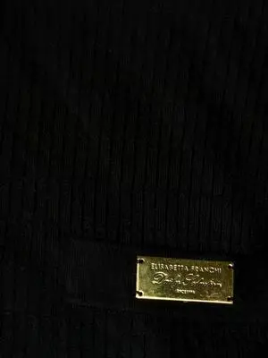 Elisabetta Franchi Micro-braided Knit Cardigan - Black