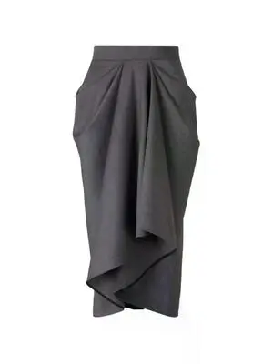 Givenchy Draped Midi Skirt - Grey