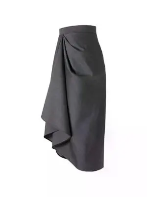 Givenchy Draped Midi Skirt - Grey