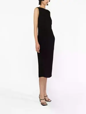 ST. AGNI Boat-neck Sleeveless Lyocell Dress